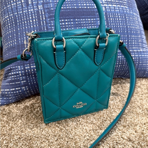 Coach | Bags | Coach Teal Quilted Crossbody Bag | Poshmark